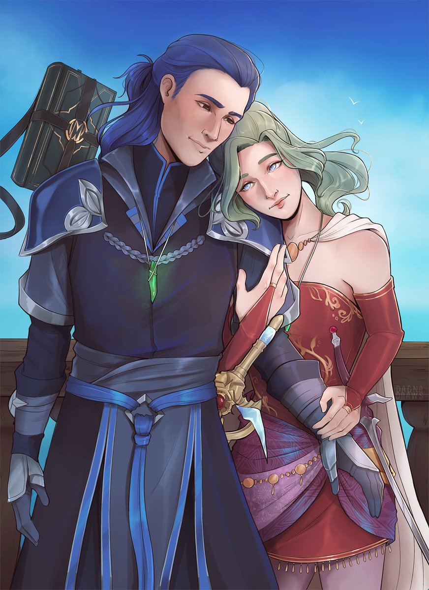 「DnD Couple Commission #dnd #dndart #DnDc」|Dagna 🖍 のイラスト