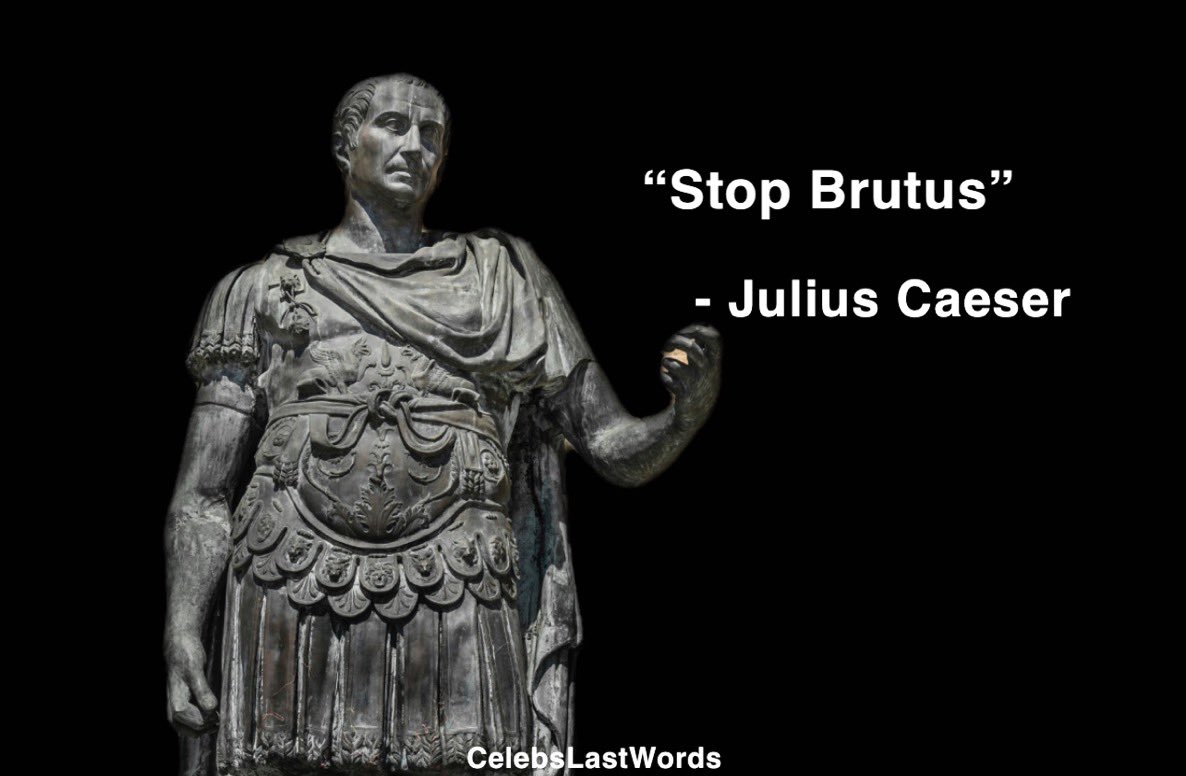 Celebrities Last Words on Twitter: "Julius Caeser"