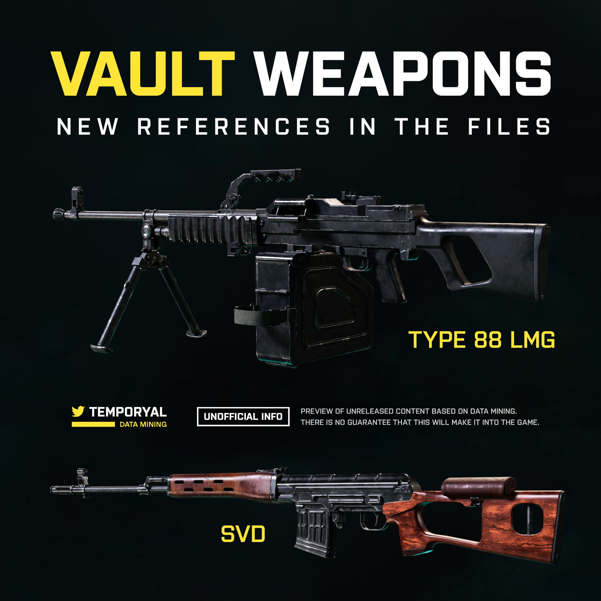 temporyal on Twitter: "New references to unreleased Vault Weapons in #Battlefield2042: 🔹 Type 88 ...
