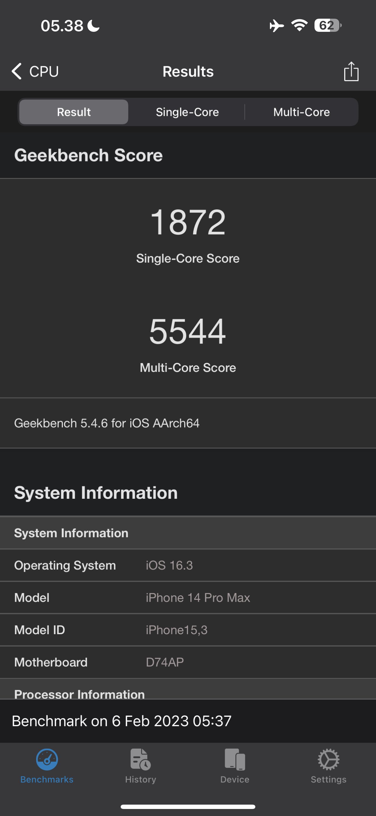 Alvin on Twitter: "A16 CPU 💨💨💨💨💨 https://t.co/RhMXlRwIlH" / Twitter