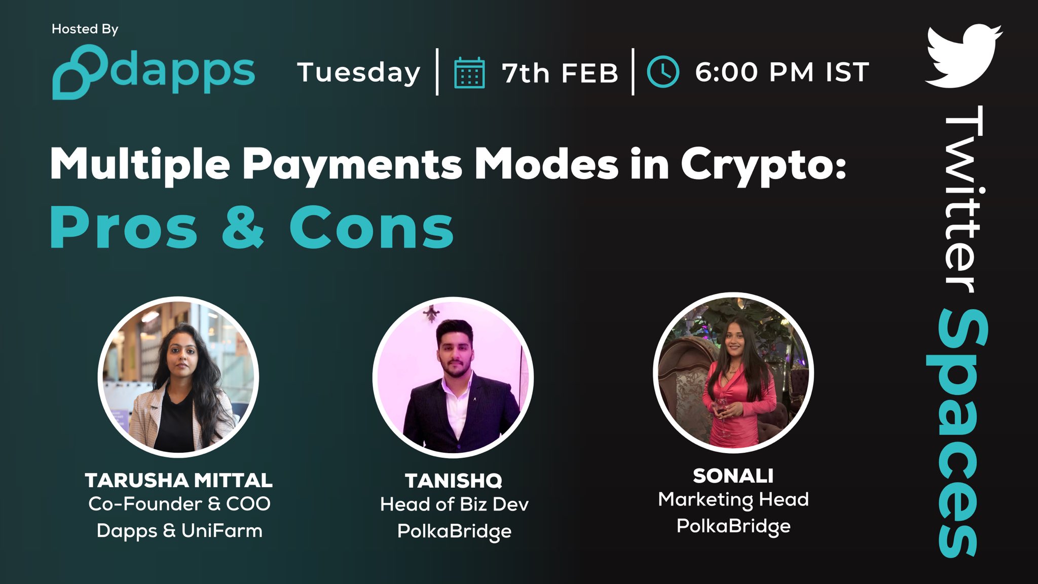 Dapps.co (We're Hiring) on Twitter: "Twitter Space Alert🗣️ 🚀Join our #TwitterSpace with ...