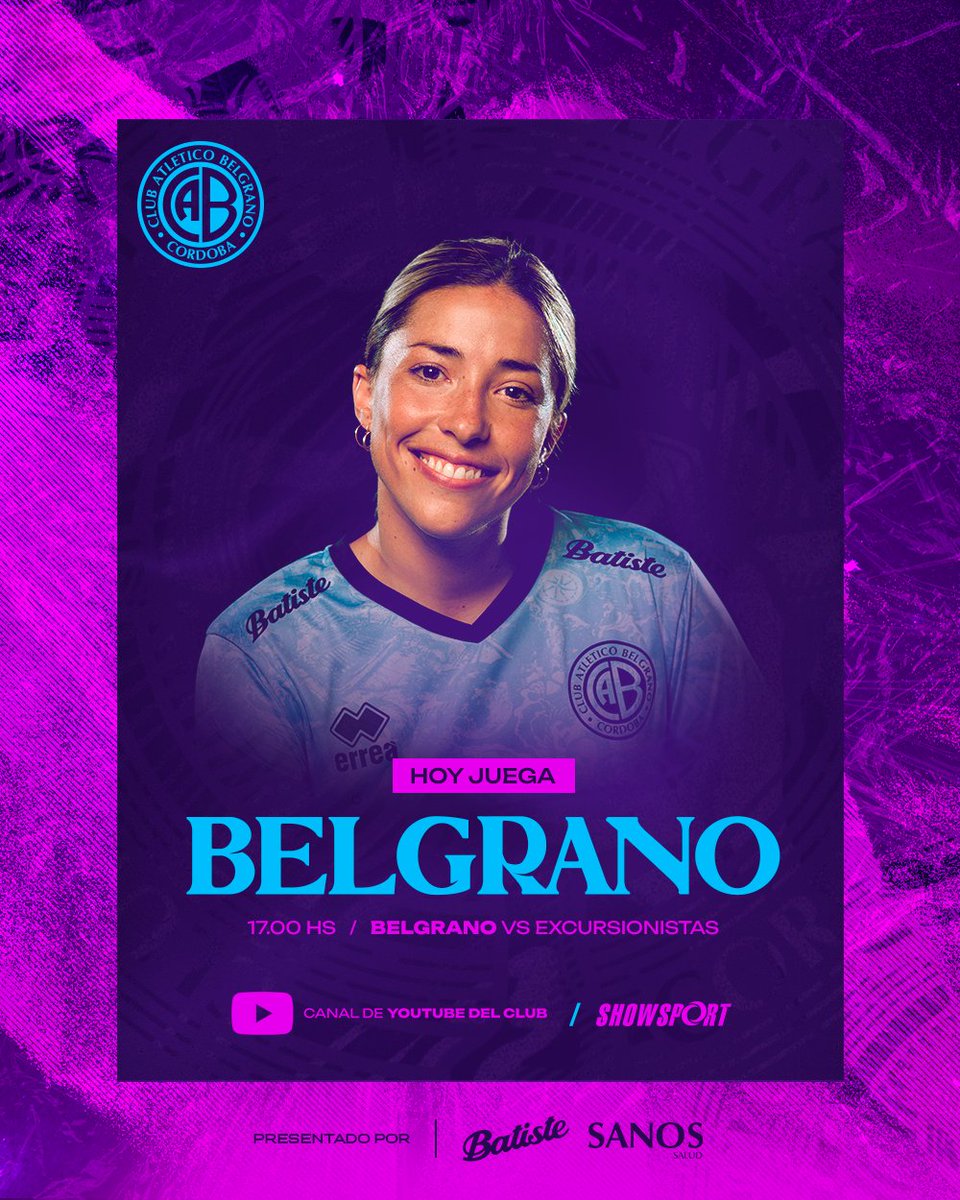 Belgrano on Twitter: "💙💜 ¡¡¡HOY JUEGA #BELGRANO!!! ⚽🏴‍☠️ #FemeninoBelgrano"