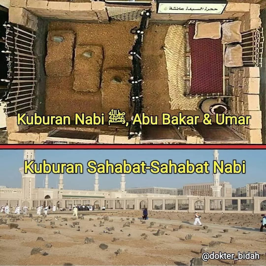 Txt dari Foto Dakwah on Twitter: " Kuburan Nabi, Abu Bakar, Umar & Para Sahabat"