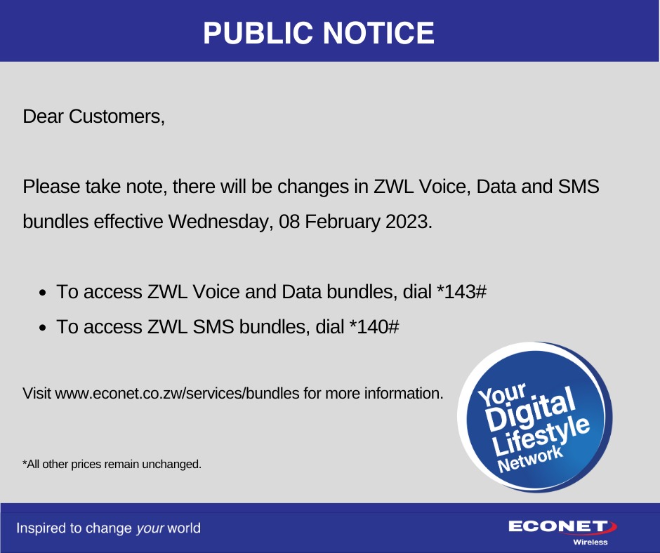 Econet Wireless On Twitter Dear Customers Please Take Note There