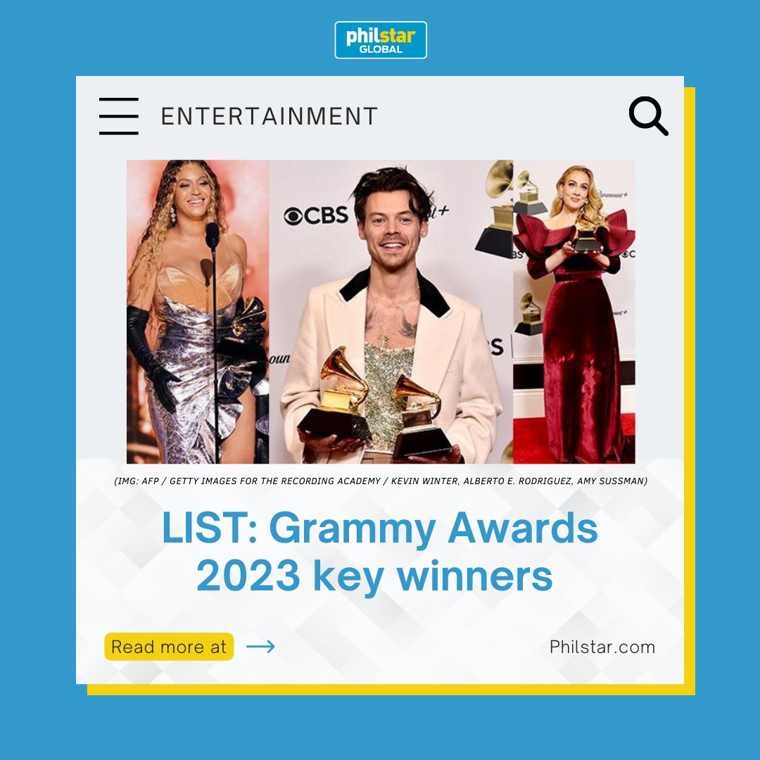 Philstar.com on Twitter: "ICYMI: Here is a list of winners in key categories for the 65th annual ...