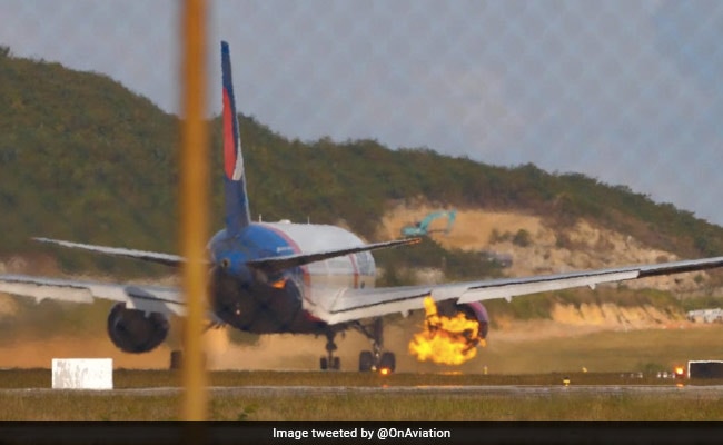 Watch: Engine Of Plane With 300 People Onboard Catches Fire During ...