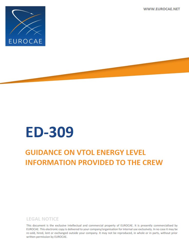 EUROCAE on Twitter: "📢 NEW #EUROCAE PUBLICATION. 📄 ED-309 ‘Guidance on VTOL Energy Level ...