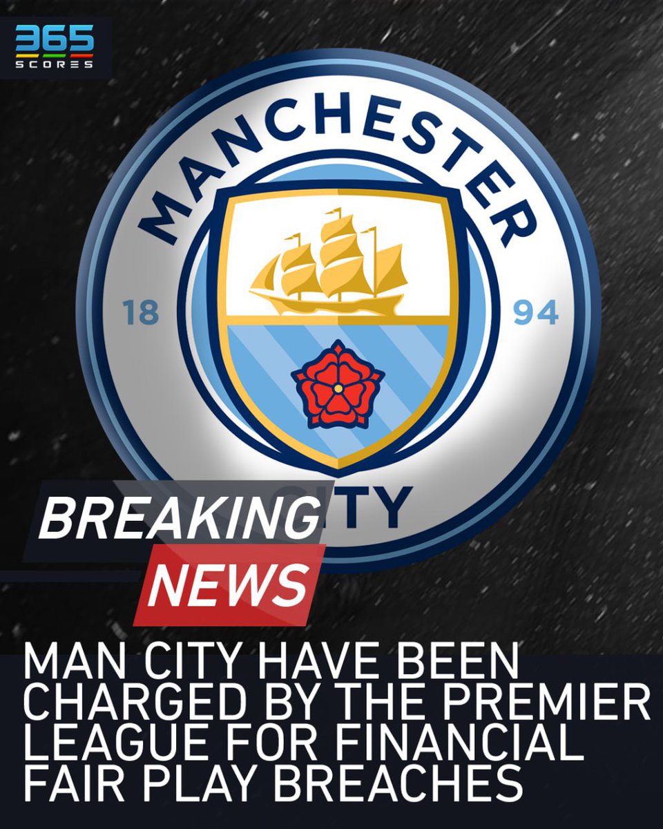 365Scores on Twitter: "🚨 Breaking: #ManchesterCity have been charged by the #PremierLeague ...