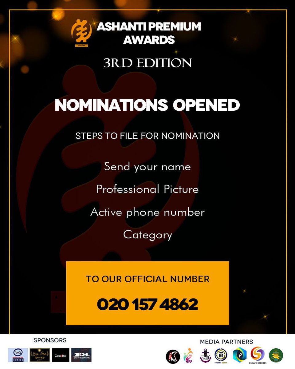 Alpha SarkCess🇬🇭😊♥️ on Twitter: "Nominations into the 3rd edition of Ashanti Premium Awards Now ...