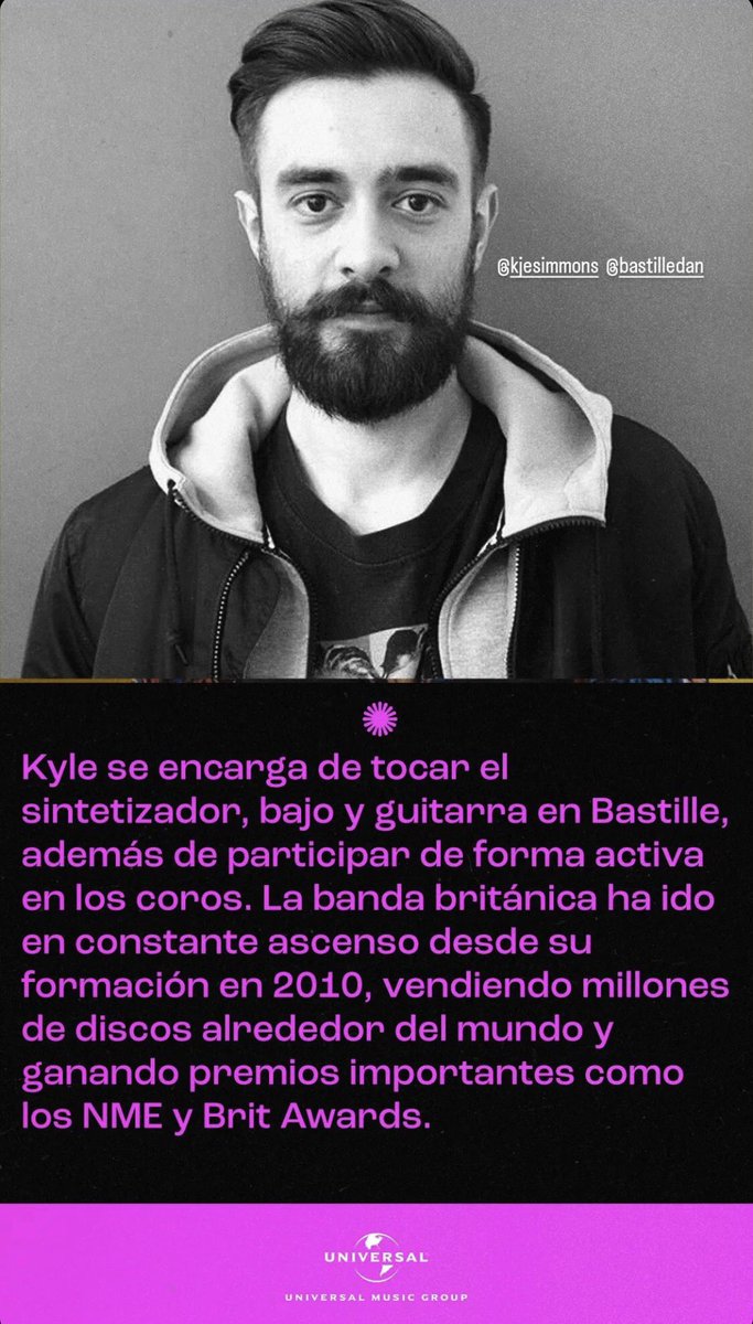 Bastille México on Twitter: "La pequeña ficha que la gente de @UMusicMexico hizo para celebrar ...