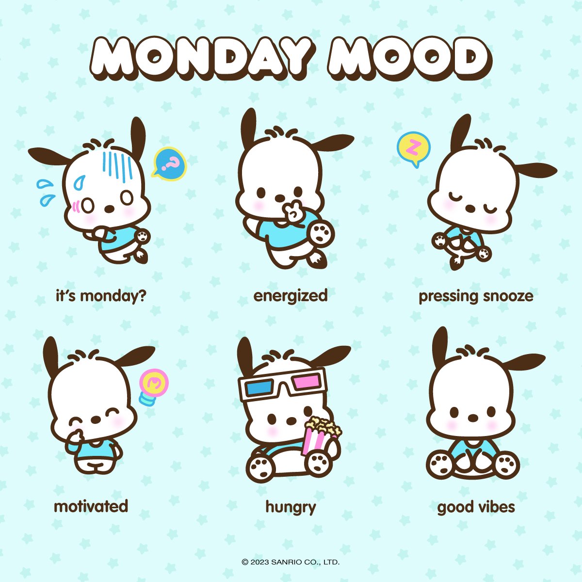 Sanrio on Twitter: "What’s your Monday mood? 💙 #mondaymotivation https://t.co/dqIZDyfxYR" / Twitter