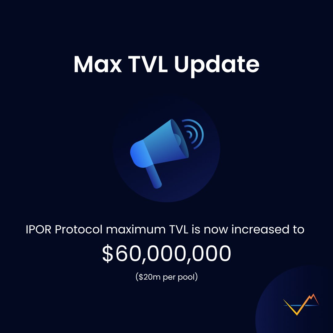 IPOR Labs on Twitter: "During the weekend, the #IPORProtocol reached its initial max liquidity ...