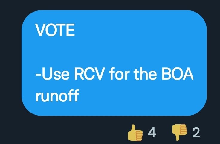 ️Independent Mock Elections ️ on Twitter: "BREAKING: The BOA has voted to use RCV for the BOA ...