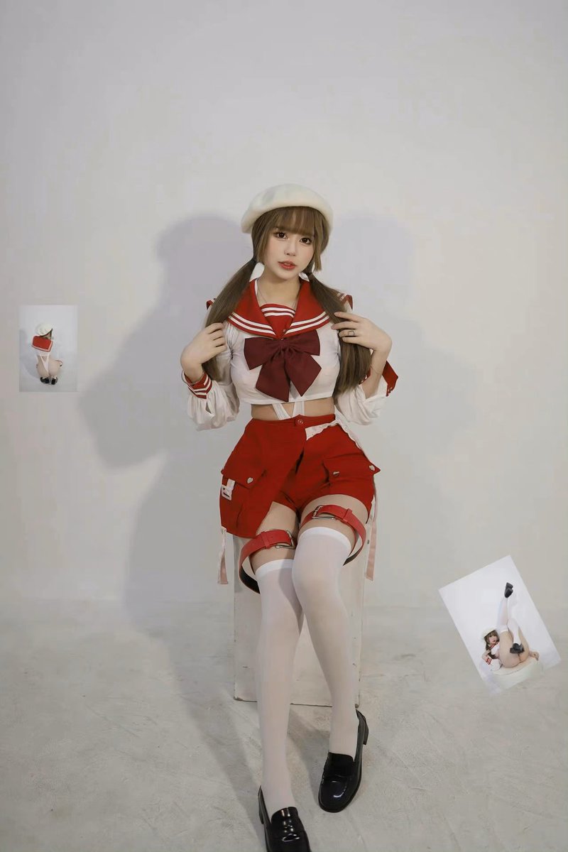 ㊙️红色反差JK，真劲爆！ From：Tina缇娜子子/Tina很妖孽呀@Tina288980 跳蛋三三 @tiaodan33