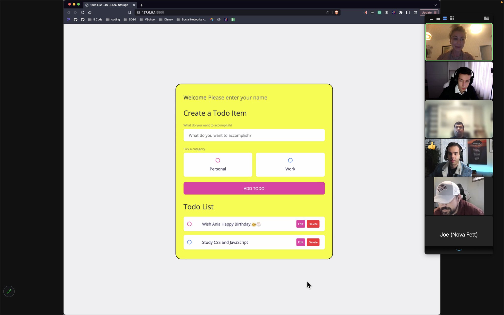 Ania Kubów Javascriptgames On Twitter Loved The Show And Tell From My Full Stack Developer 