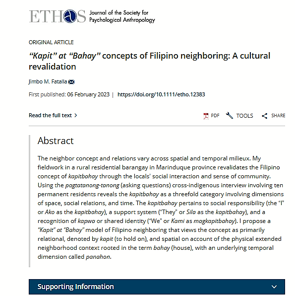 Jimbo Fatalla on Twitter: "Finally! My first research article is now published in Ethos ...