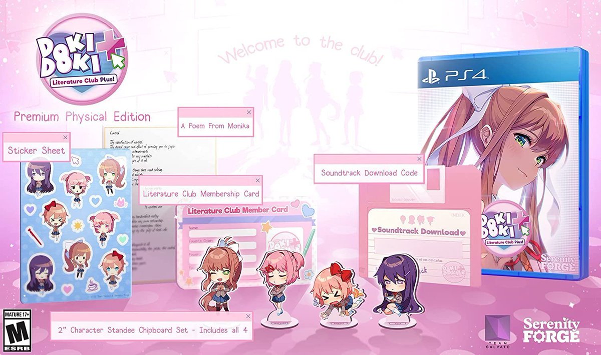 Wario64 on Twitter: "Doki Doki Literature Club Plus! Premium Physical Edition (PS4) is $13.58 on ...