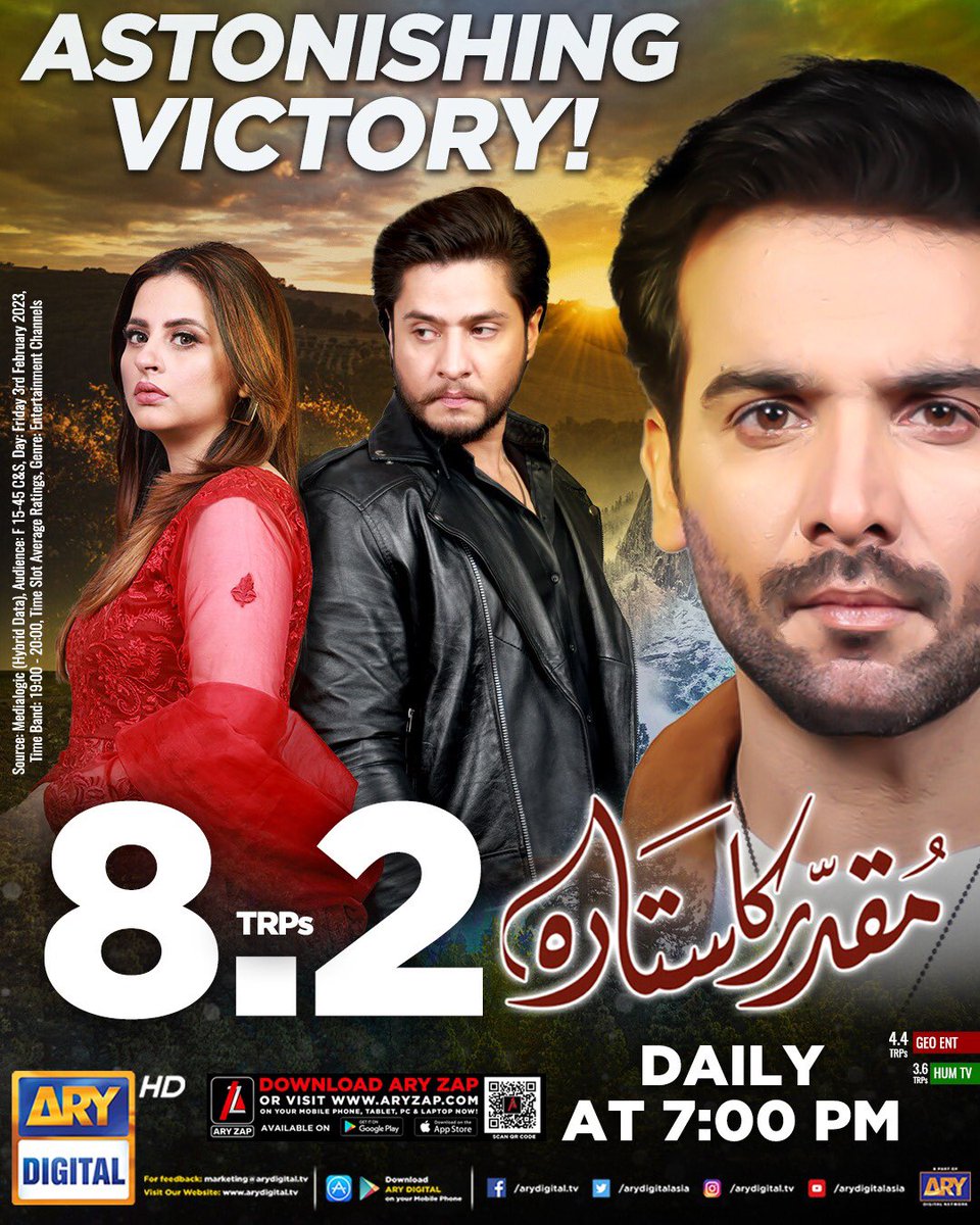 ARY Digital on Twitter: "#MuqaddarKaSitara - Astonishing Victory!!! Airing Daily at 7:00 PM ...