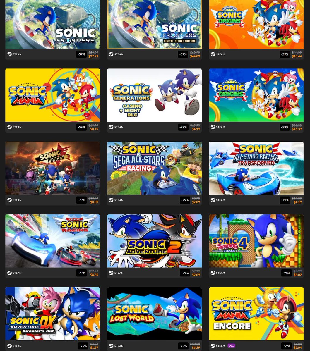 Wario64 on Twitter: "Sonic sale on Fanatical https://bit.ly/3XaQfj7 #ad"