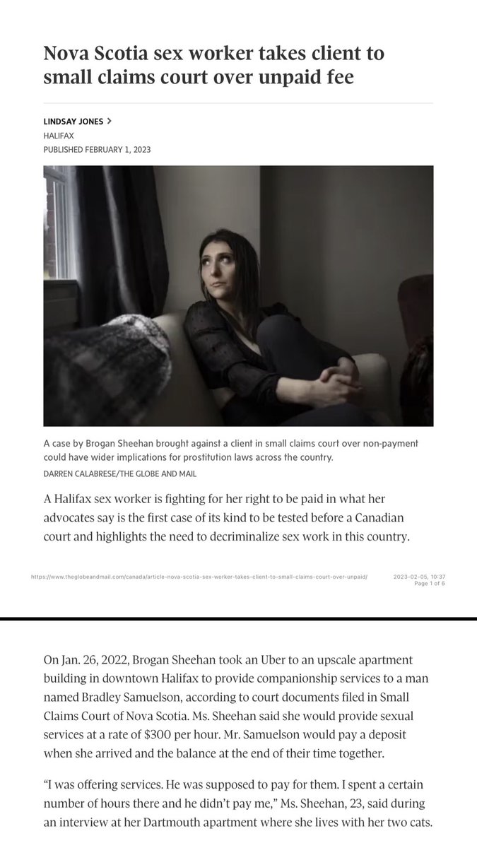 Cheeky Charlie 🍑 On Twitter A Newer Article About The Ns Sex Worker