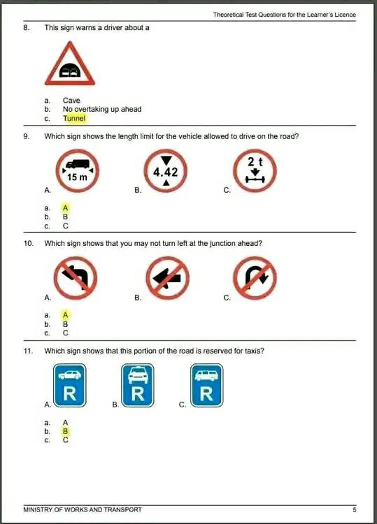 Free K53 Learner's License (exam Questions and answers ) - Study Manual ...