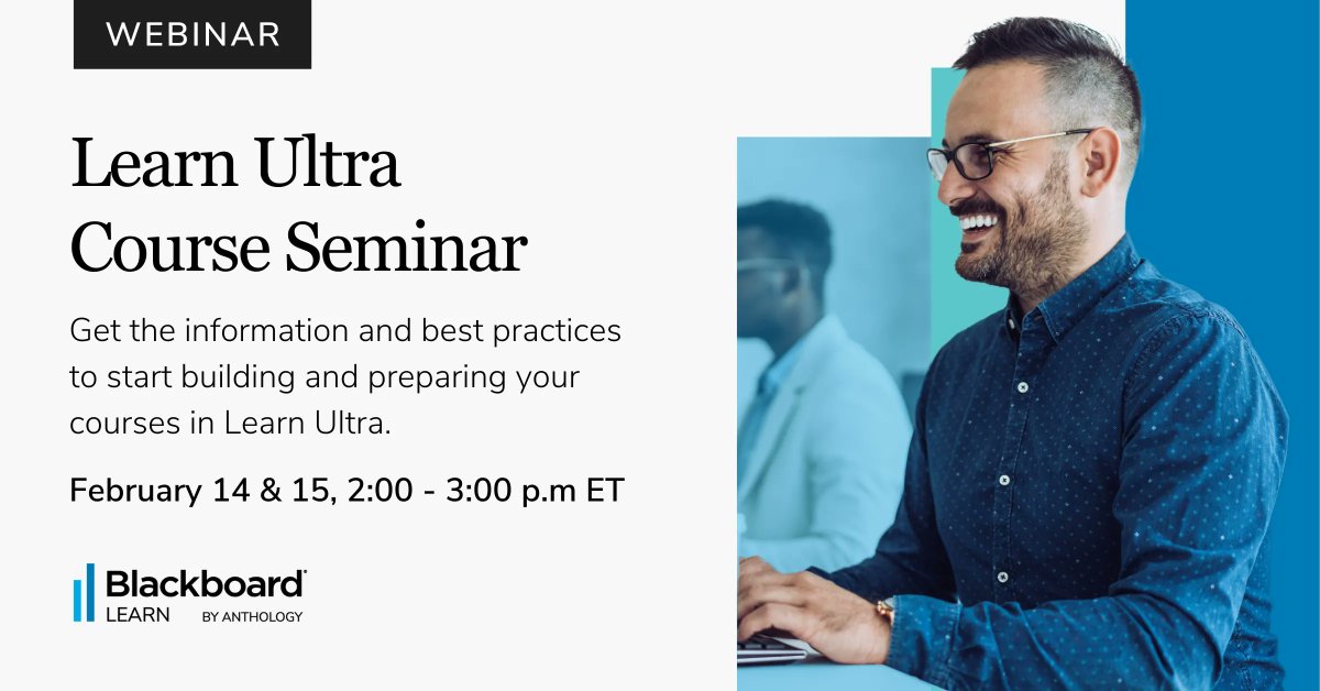 Blackboard on Twitter: "Ready to start preparing your course in Blackboard Learn Ultra? Join us ...