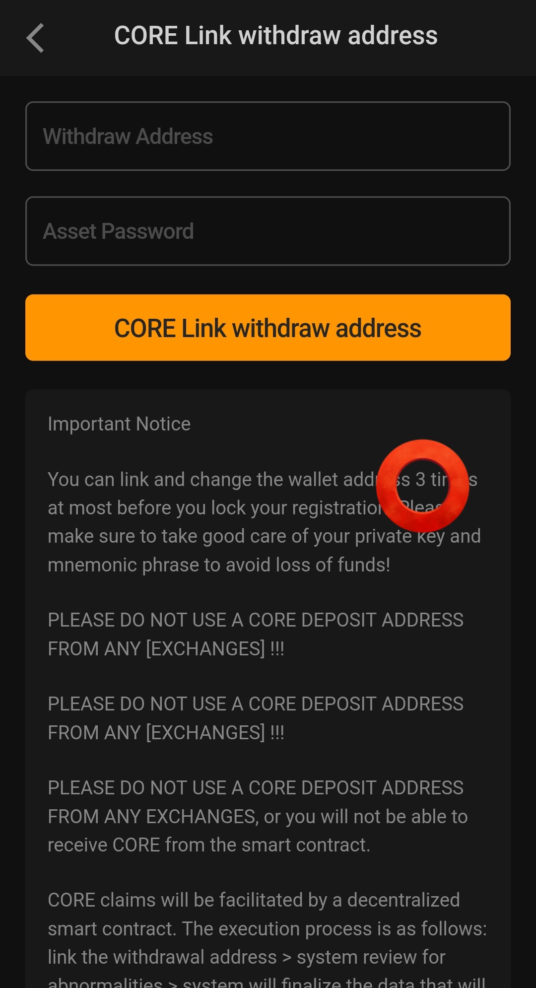 Satoshi CORE on Twitter: "Update: #CORE Users who didn't link their withdraw address on Satoshi ...