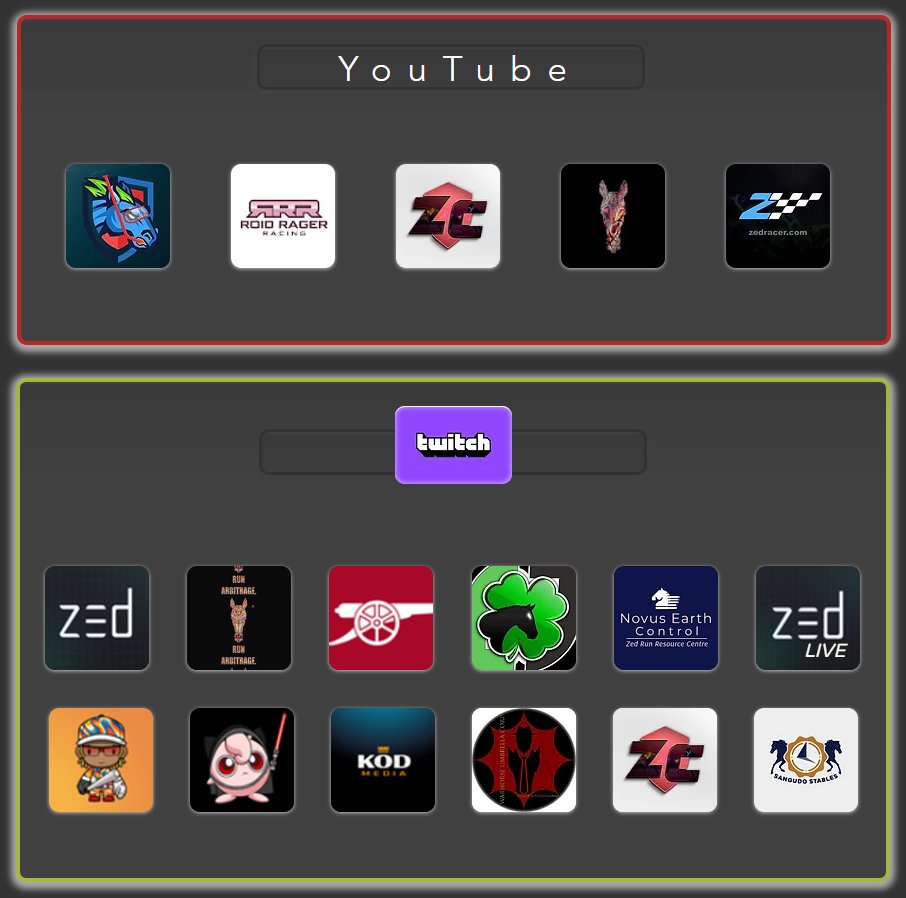 Novus Earth Control | ZED.RUN on Twitter: "13. @YouTube + @Twitch Content https://t.co ...