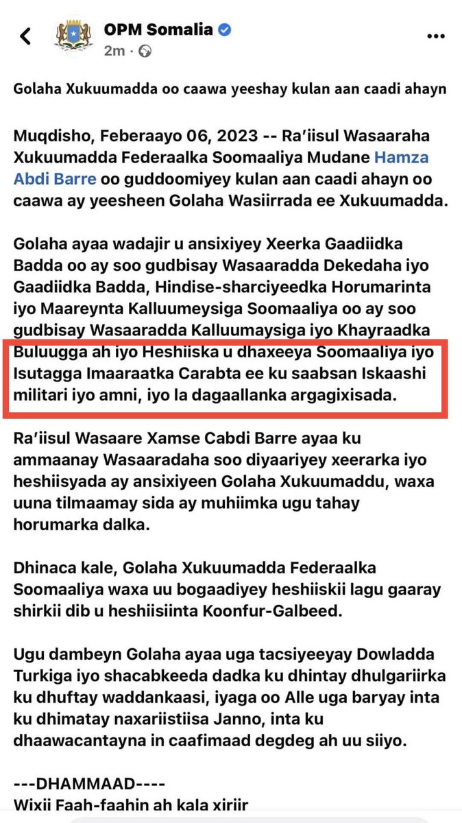 Wadani Warrior ⚖️🇸🇴 on Twitter: "To avoid scrutiny and #accountability, admin of @HassanSMohamud ...