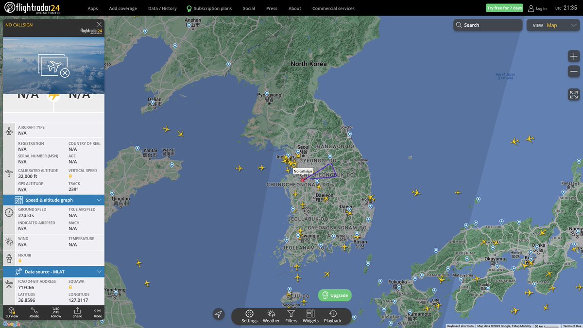 Heo TaeJin on Twitter: "Feb. 7, 2023 #Cheongju Air Base #Central area of the Korean Peninsula # ...