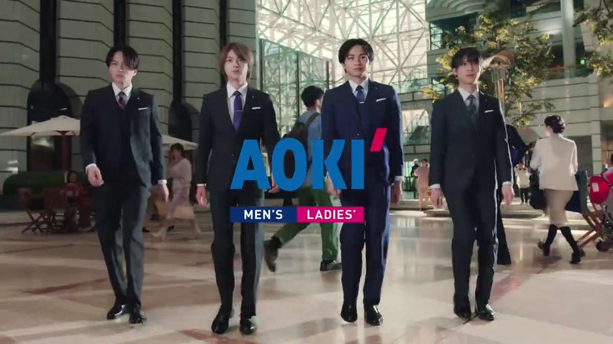 動画NOW on Twitter: "SexyZone が出演する AOKI のCM 「スーツと前へ」篇 https://douganow.jp/archives/20230207317696 ...