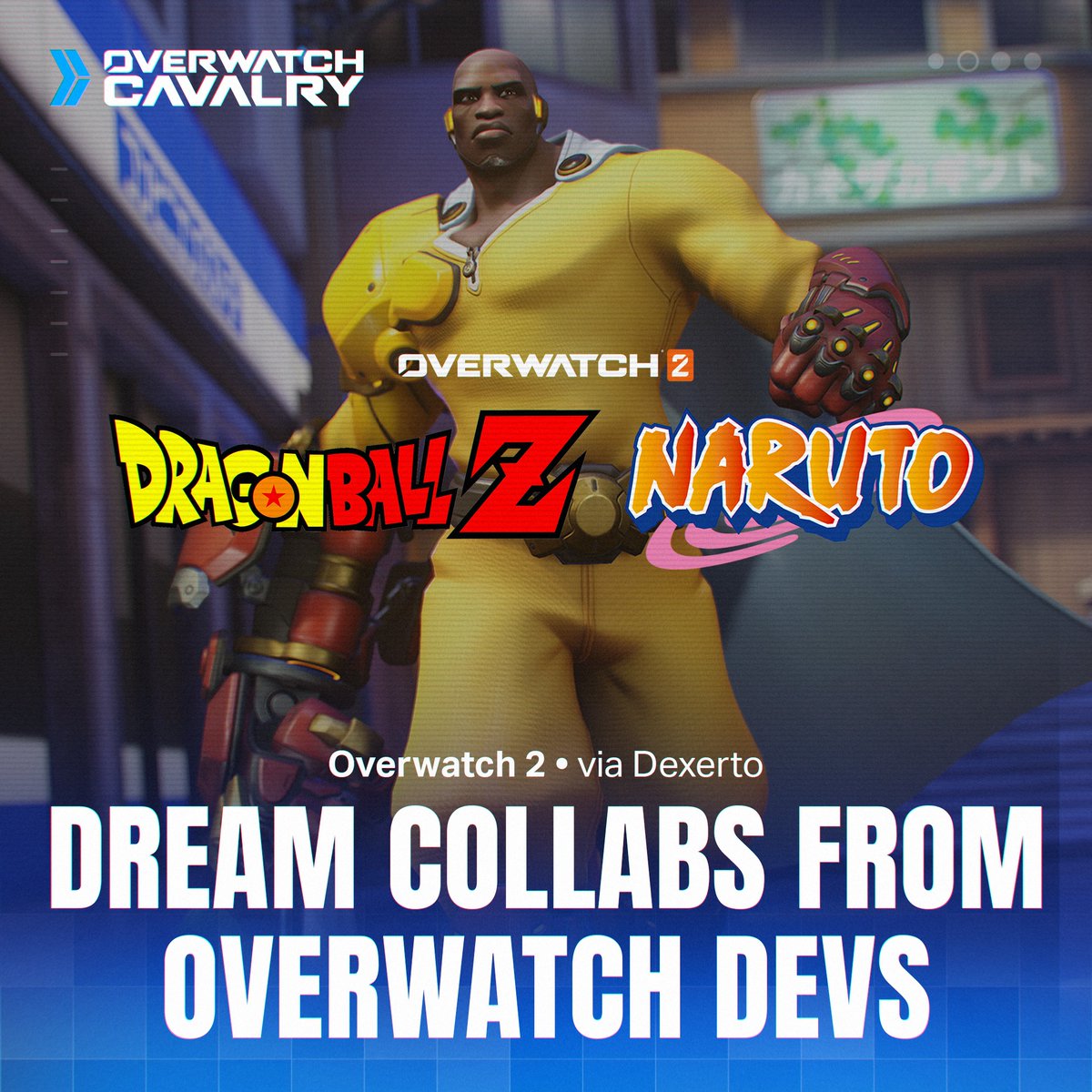 Overwatch Cavalry on Twitter: "Dragon Ball Z and Naruto are some of the Overwatch Team's dream ...