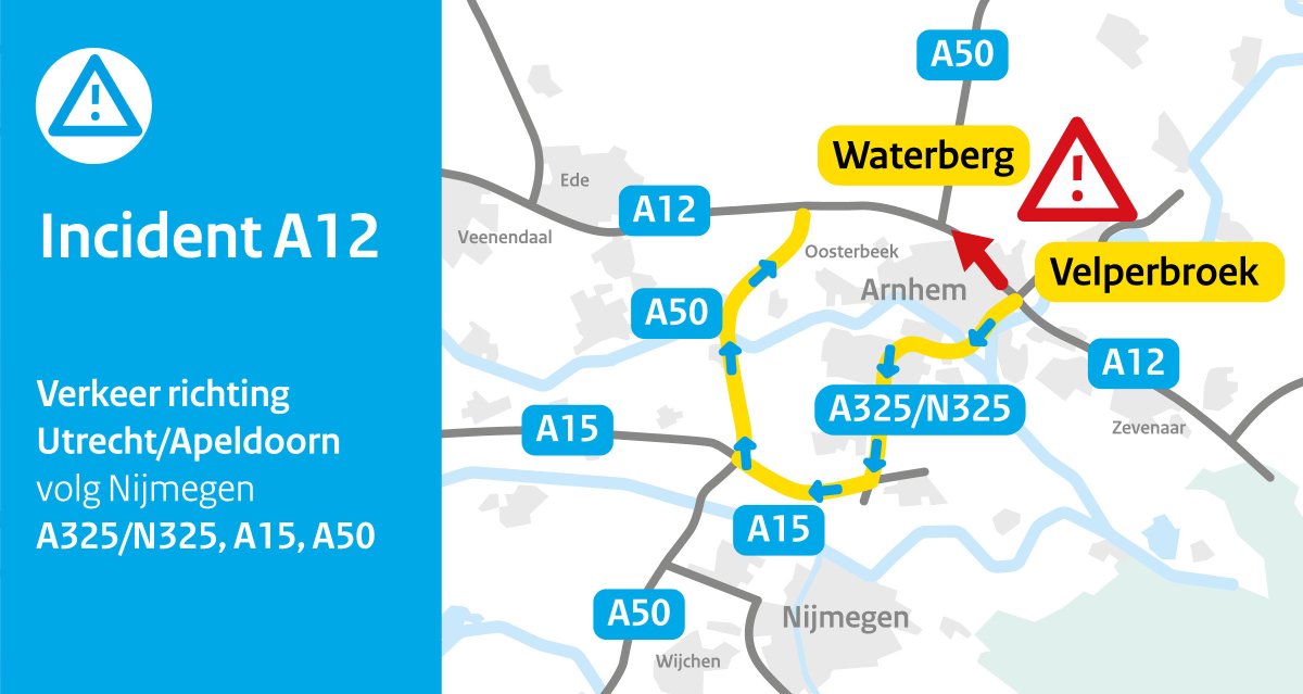 Rijkswaterstaat Verkeersinformatie on Twitter: "De file op de #A12 richting Utrecht is dusdanig ...