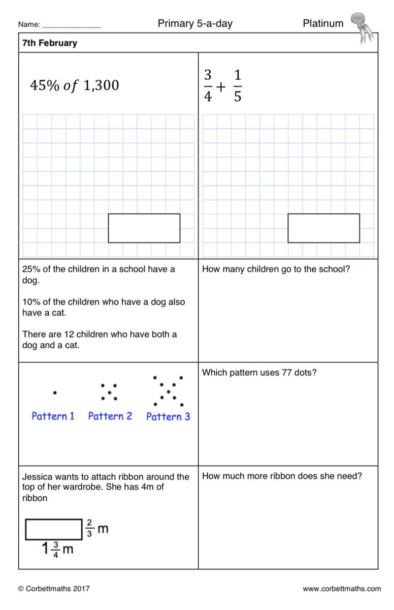 corbettmaths-on-twitter-primary-5-a-day-with-4-levels-of-difficulty