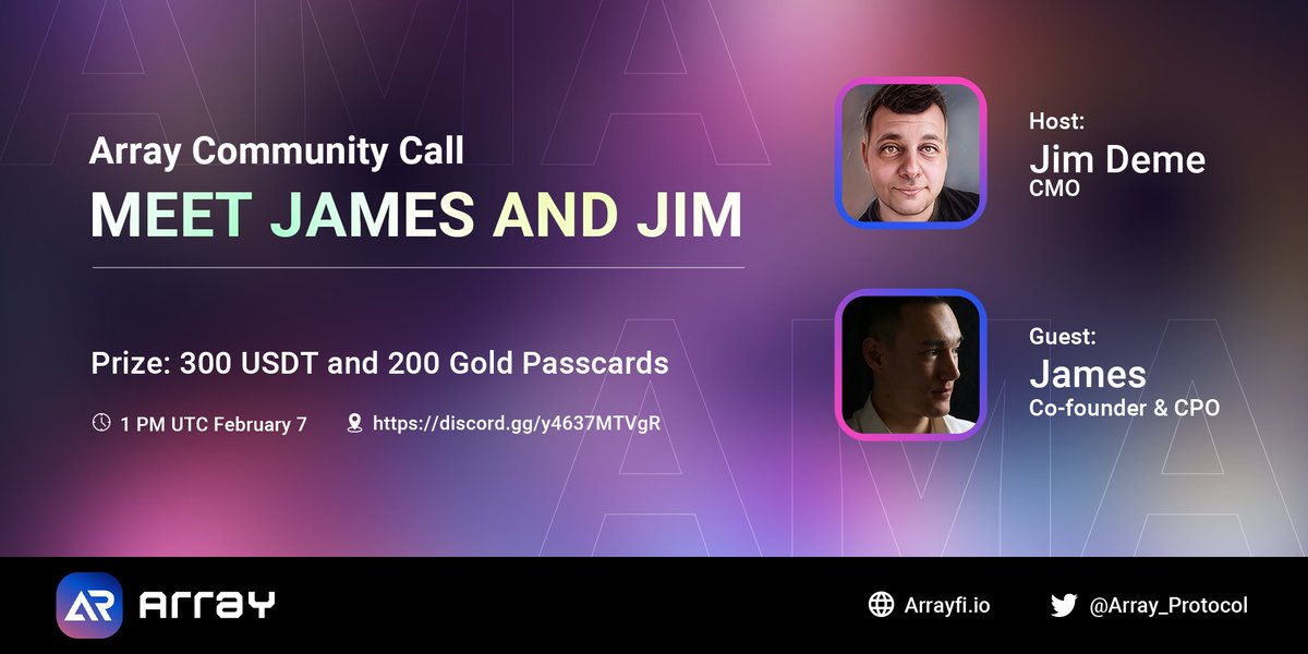 Array on Twitter: "Great Move! Array First #Community Call is coming up ⏰1 PM UTC February 7 📍 ...