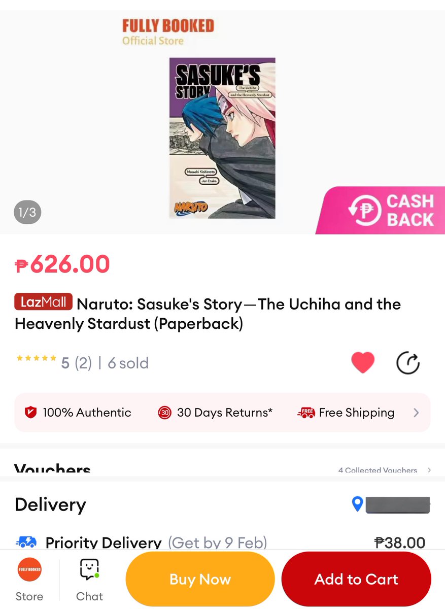 on Twitter: "RT @pleasebecanon: sasuke retsuden is back in stock at fully booked on lazada and ...