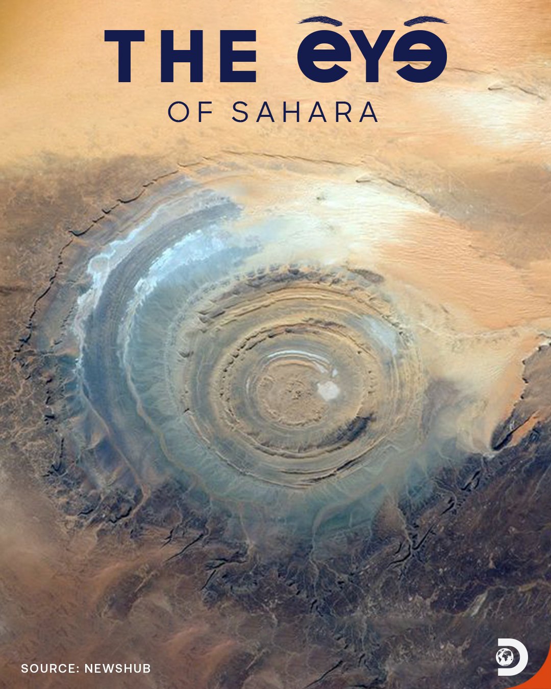 Discovery Channel India on Twitter: "The blue Eye of Sahara is a geologic dome uplifted by ...