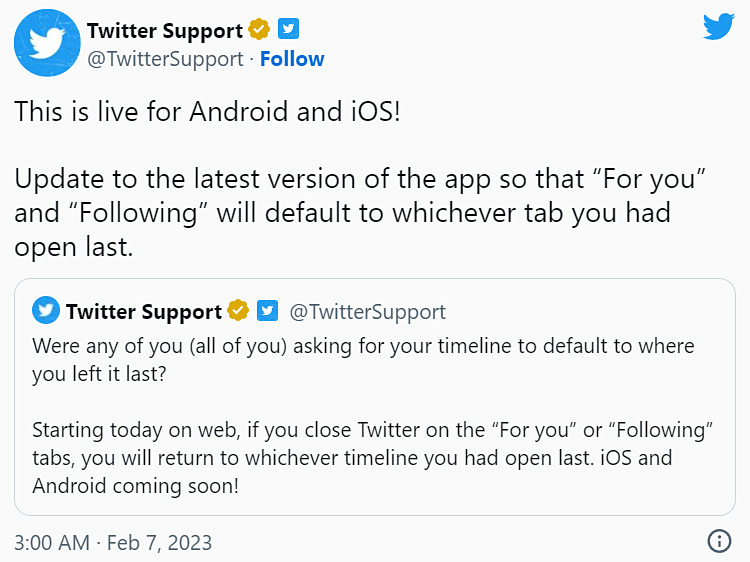 ⚓️📦アーリー📱⚔️🟪🧅 on Twitter: "RT @pc_watch: Twitter、スマホアプリでもタイムラインの並び順設定が維持されるように https://pc.watch ...