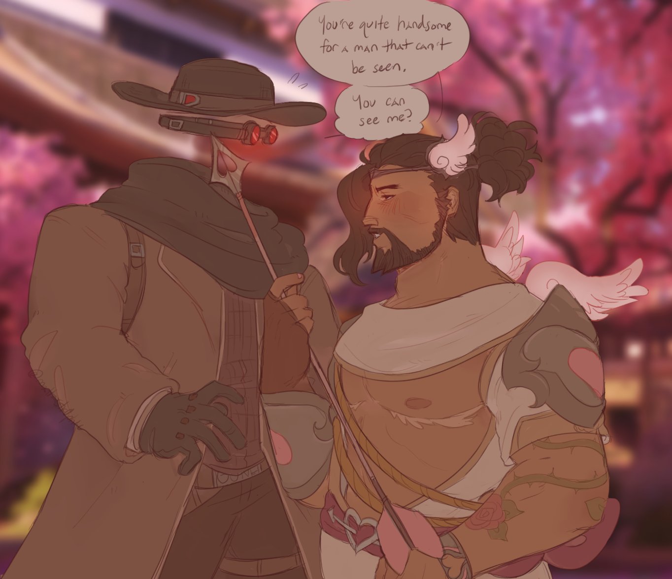 Hell's Cowboy - COMMS OPEN🌈 on Twitter: "Cupid Hanzo and an invisible cowboy https://t.co ...