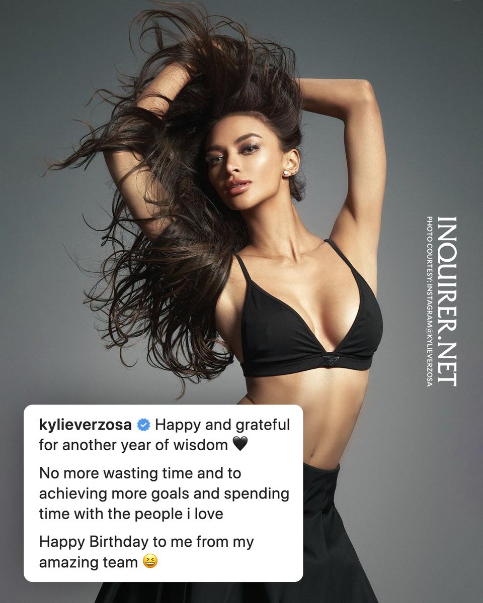 Inquirer on Twitter: "BIRTHDAY BADDIE 🖤 LOOK: Beauty queen-actress Kylie Verzosa flaunts her ...
