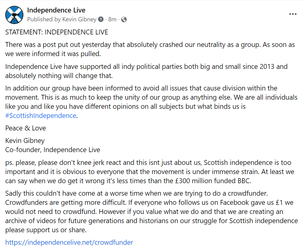 Independence Live On Twitter INDEPENDENCE LIVE STATEMENT On Facebook independence-live-on-twitter-independence-live-statement-on-facebook