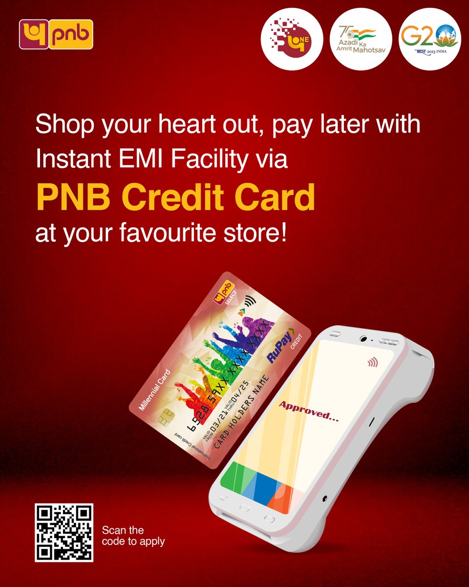 Punjab National Bank on Twitter: "Enjoy the flexibility of paying in smaller installments while ...
