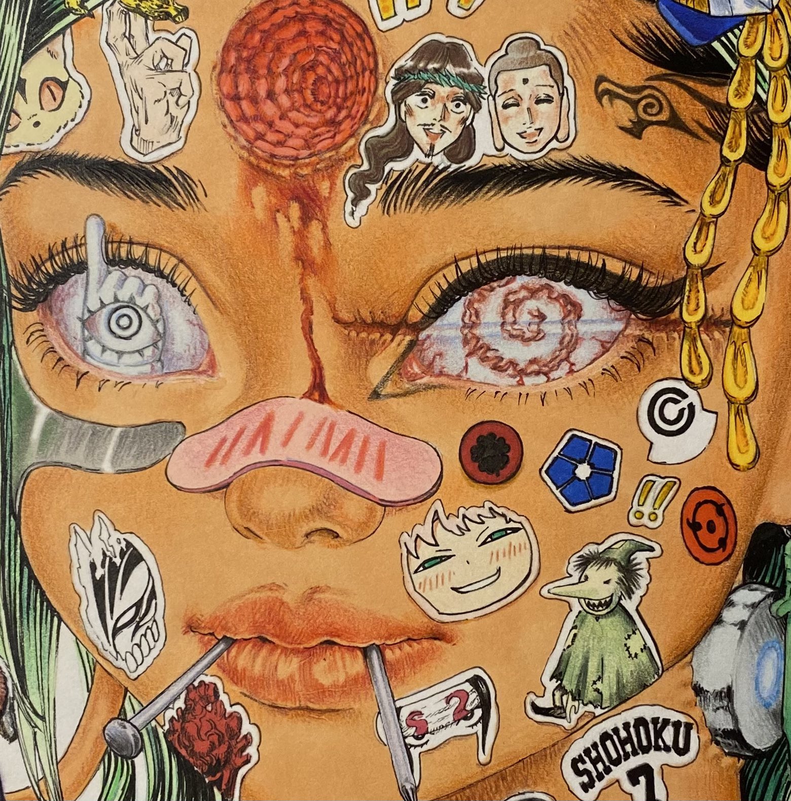 Trippy Collage Drawing