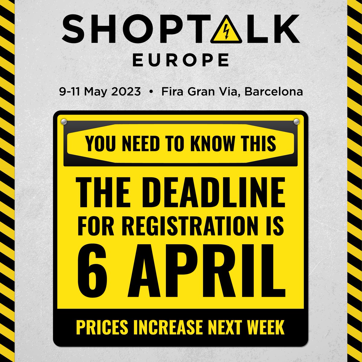 Hyve Group plc on Twitter: "RT @shoptalk: Don’t be the person who planned to attend Europe’s ...