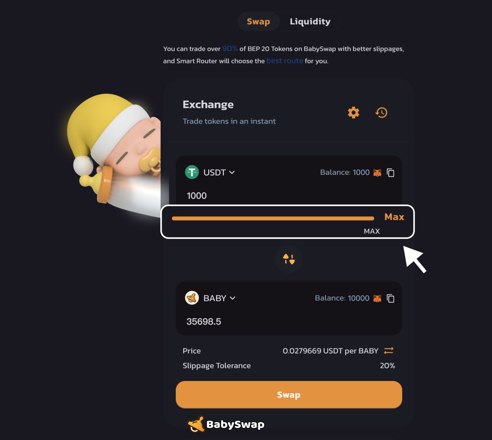 BabySwap #Baby the Landlord 🏝️ on Twitter: "#BabySwap Swap page is now updated with a more user ...