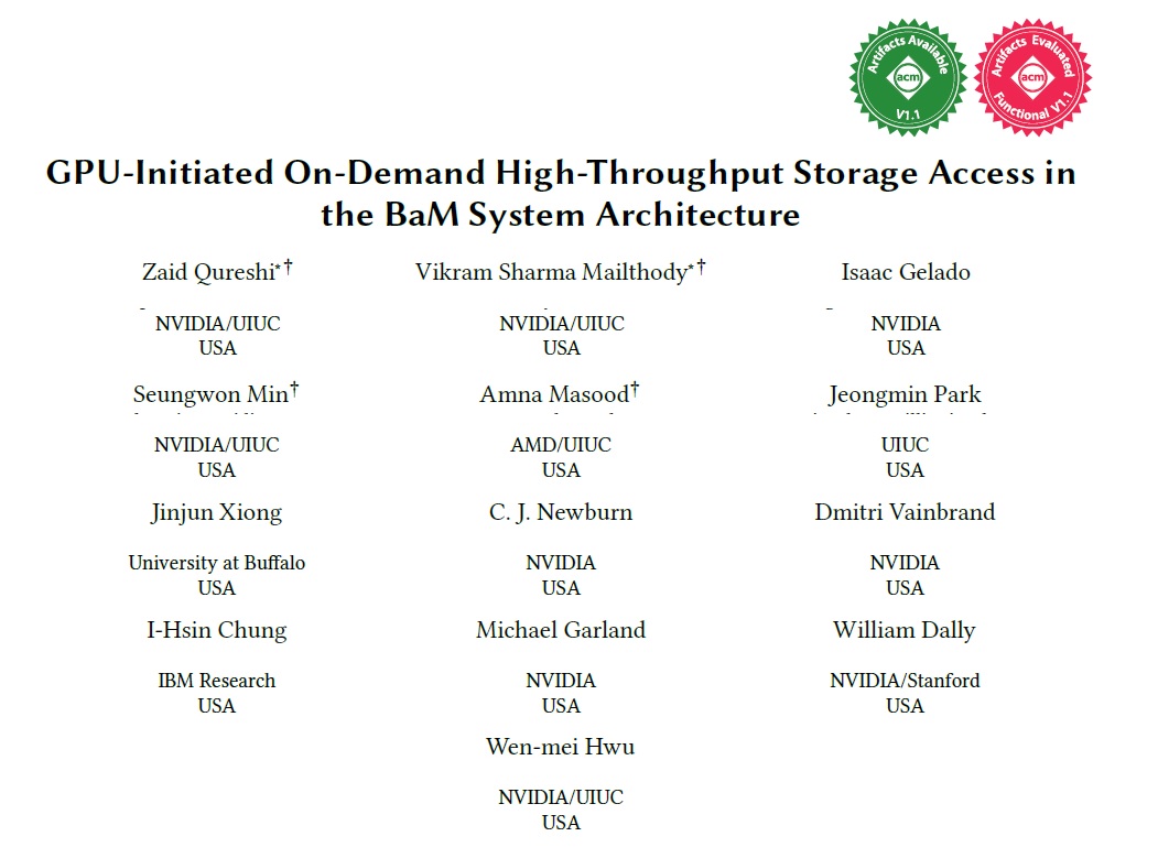 OGAWA, Tadashi on Twitter: "=> "GPU-Initiated On-Demand High-Throughput Storage Access in the ...