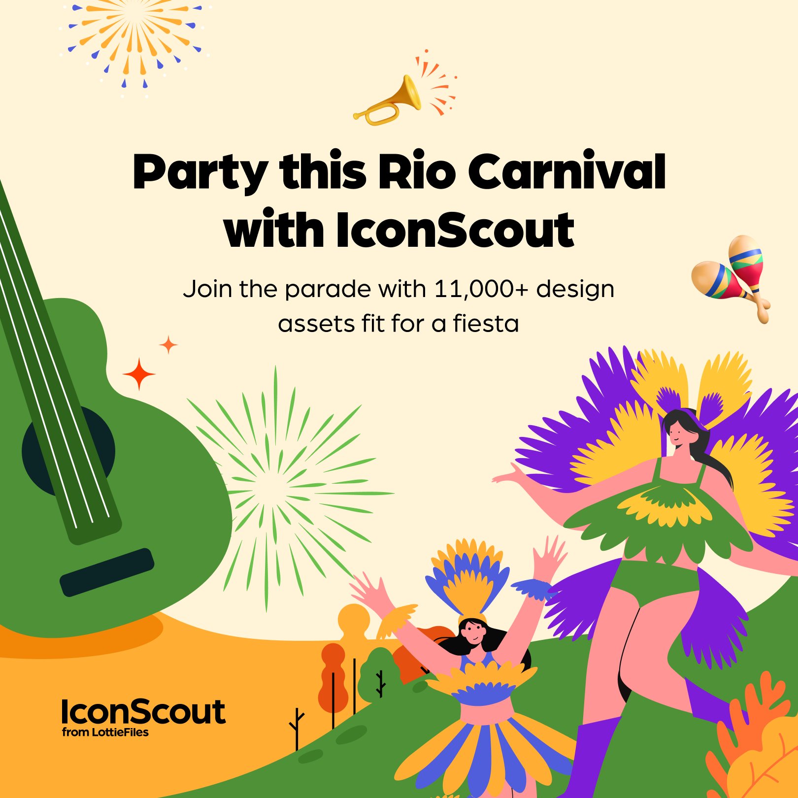 IconScout on Twitter: "Get ready to samba and celebrate the vibrant Rio Carnival with our design ...