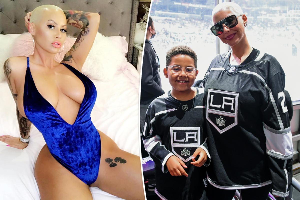 Page Six on Twitter: "How Amber Rose talks to son Sebastian, 9, about OnlyFans and stripping ...
