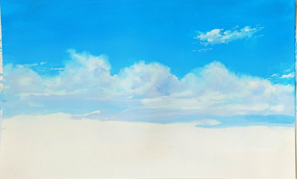 matt on Twitter: "today's poster color practice: clouds!"