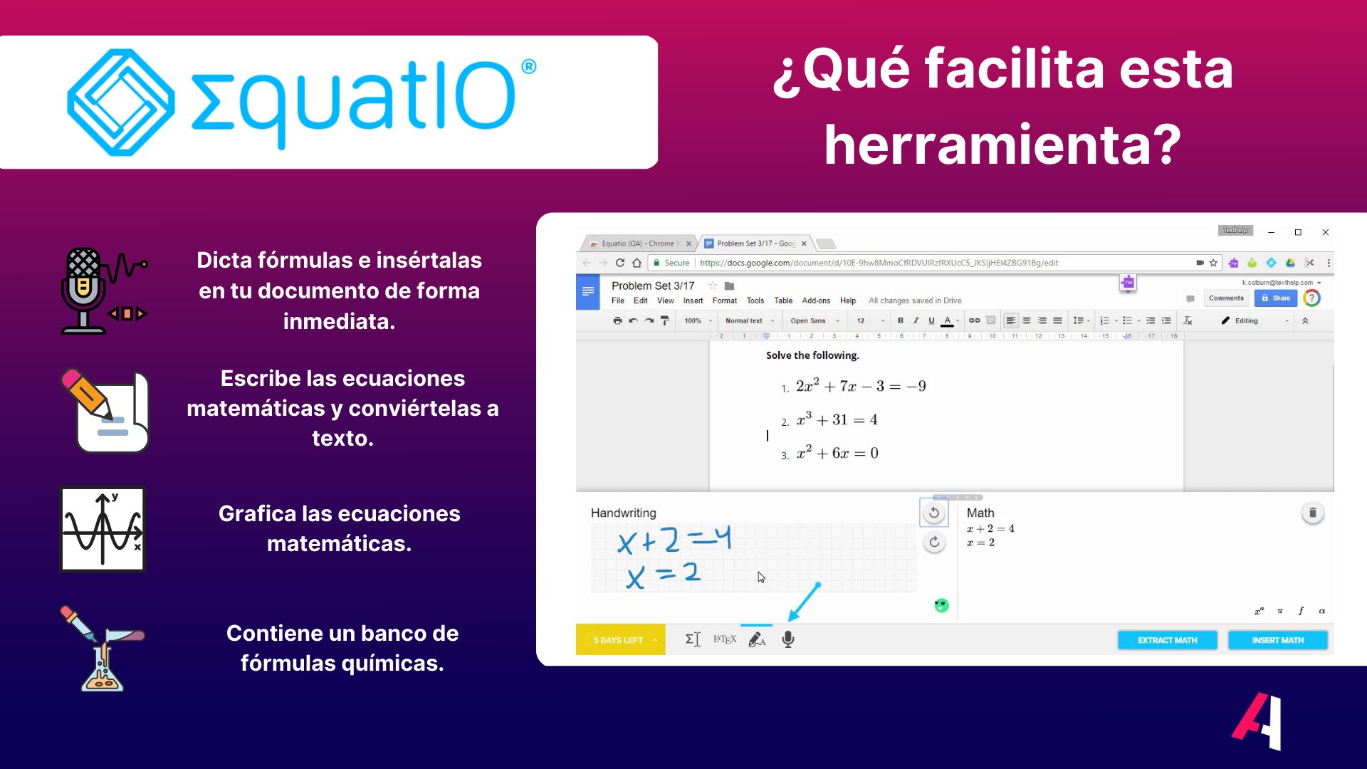 nivelA on Twitter: "EquatIO es la herramienta que necesitas para facilitar las matemáticas 📐 en ...